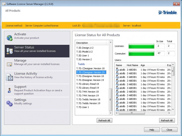 Commuter licenses - Incorrect number of In Use licenses | Tekla User ... Commuter licenses - Incorrect number of In Use licenses | Tekla User ...
